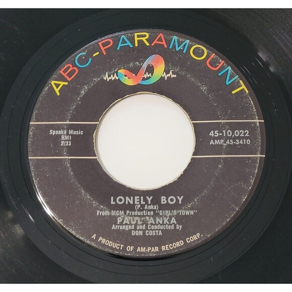ABC Paramount | Media | Paul Anka 45 Rpm Lonely Boy Your Love Abc ...